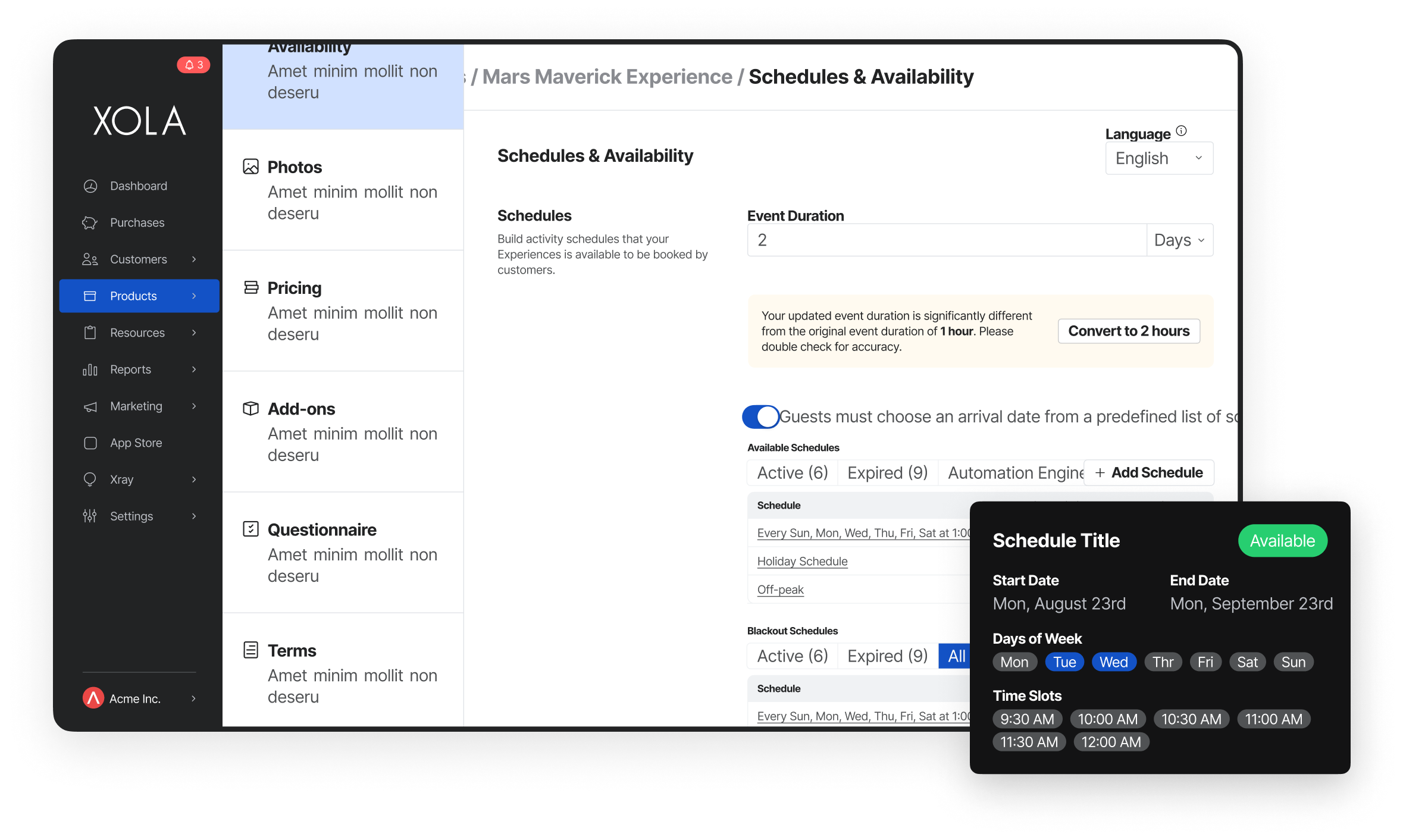 Xola Booking and Marketing System - Online Booking Software